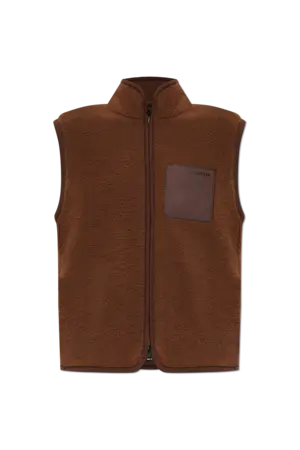 Moncler Vest With Logo Brown