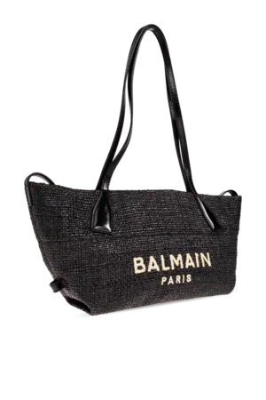 Balmain Woven Shopper Bag - Black