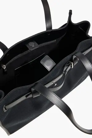 Proenza Schouler Belted Leather-trimmed Canvas Tote - Midnight Blue