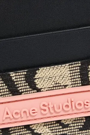 Acne Studios Jacquard And Leather Cardholder