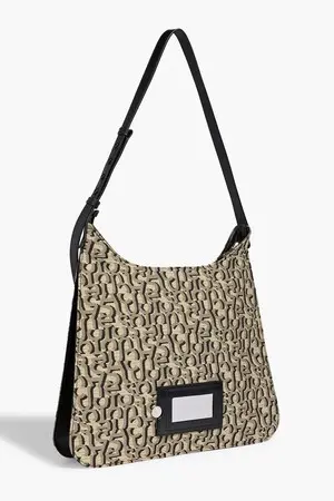 Acne Studios Leather-trimmed Jacquard Shoulder Bag