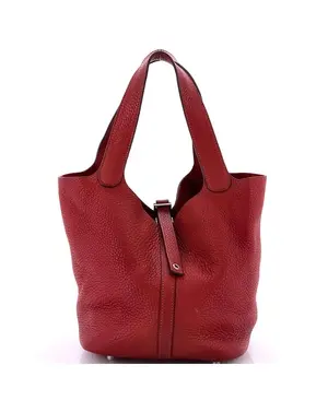 Hermès Mm Picotin Lock Bag Clemence - Red
