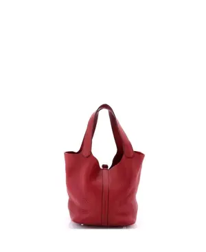 Hermès Mm Picotin Lock Bag Clemence - Red