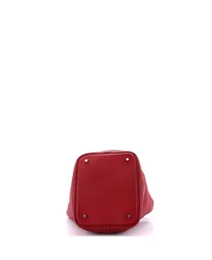 Hermès Mm Picotin Lock Bag Clemence - Red