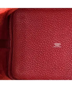 Hermès Mm Picotin Lock Bag Clemence - Red