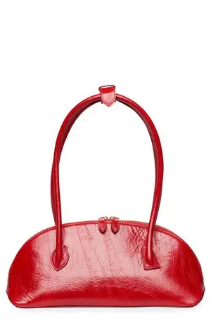 LIFFNER Dome East/west Leather Shoulder Bag - Red
