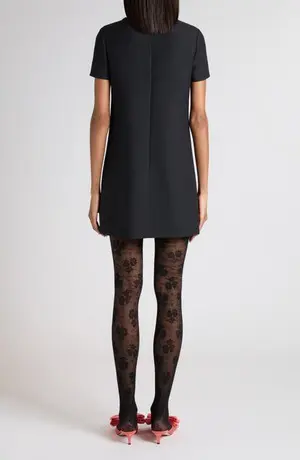 Valentino Garavani Butterfly Beaded Wool And Silk Mini Dress
