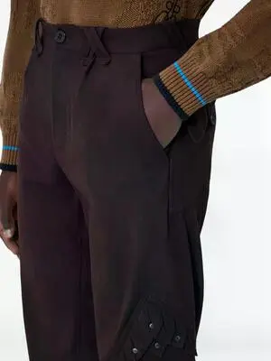 KIKO KOSTADINOV Rivet Leg Trousers - Brown