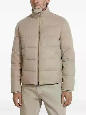 Zegna Oasi Quilted Cashmere Jacket - Neutrals