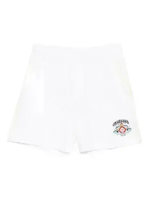 Casablanca Towelling Monogram Shorts - White