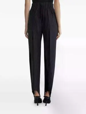 MUGLER Pinstriped Trousers With Slit Hem