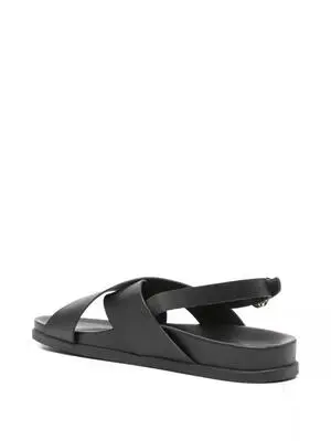ANCIENT GREEK SANDALS Ikesia Criss-cross Sandals - Black