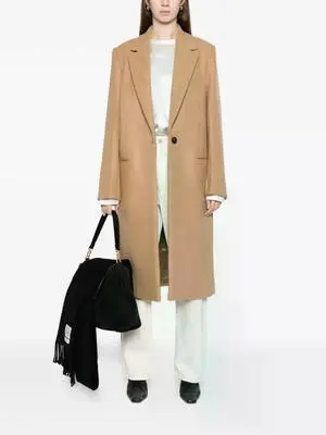 TOTEME Single-breasted Wool Coat - Brown
