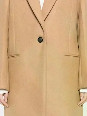 TOTEME Single-breasted Wool Coat - Brown