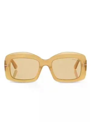 TOM FORD Venetia Rectangle Sunglasses - Yellow