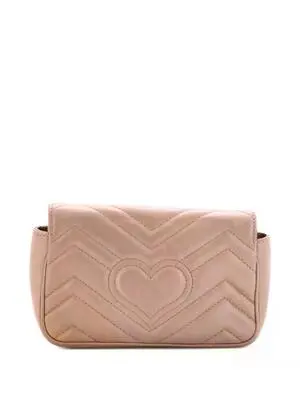Gucci Gg Marmont Flap Mini Crossbody Bag - Neutrals