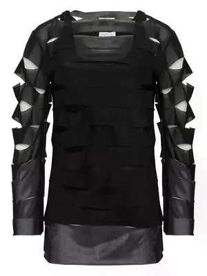 GLORIA COELHO Cut-out Long Sleeve Top