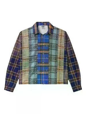 VALE FOREVER Splash Zone Flannel Patchwork Shirt
