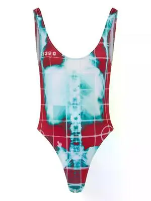 JEAN PAUL GAULTIER Printed One-piece Swimsuit - Red