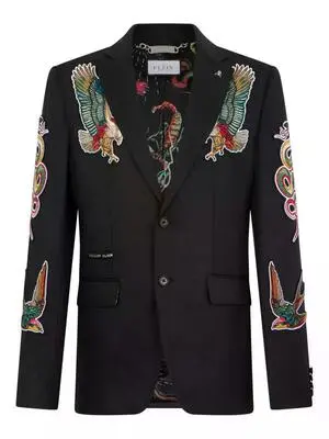 Philipp Plein Embroidered Tattoo Blazer