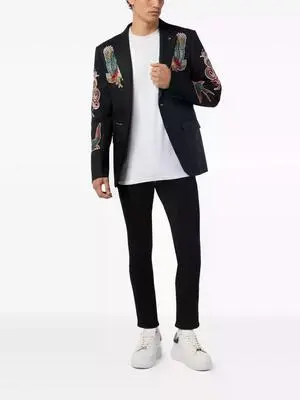 Philipp Plein Embroidered Tattoo Blazer