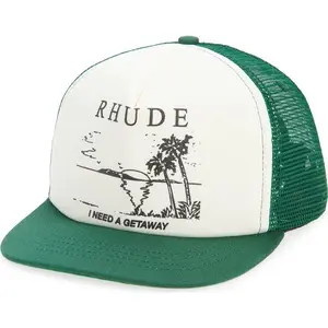 Rhude Snapback Trucker Hat - Green/white