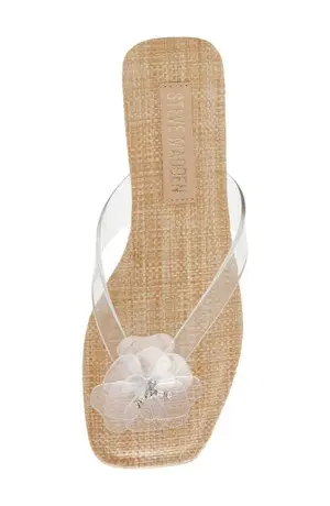 Steve Madden Tigerlily Floral Flip Flop - Clear