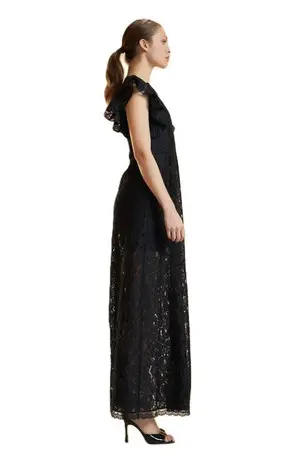 Cynthia Rowley Lace Flutter Sleeve Midi Dress