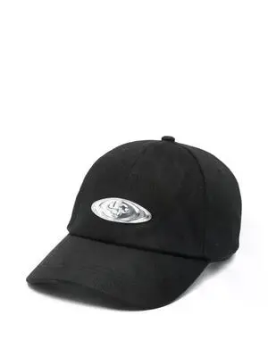 Casablanca Warped-logo Baseball Cap - Black