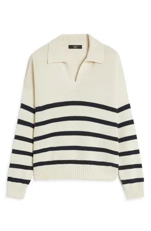 Max Mara Panfilo Striped Polo Sweater
