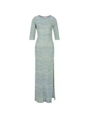 Marni Slit Maxi Dress - Blue