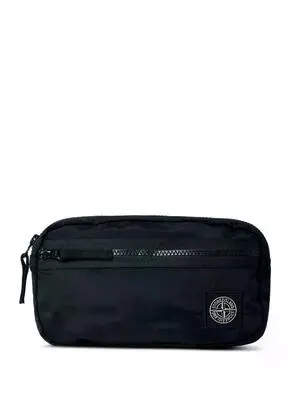 Stone Island Logo-patch Belt Bag - Black