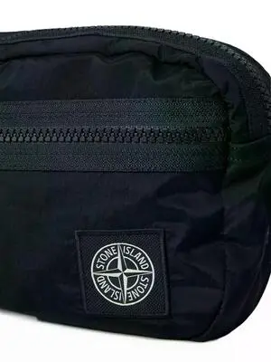 Stone Island Logo-patch Belt Bag - Black