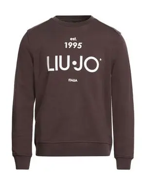 LIU •JO MAN Dark Cotton Sweatshirt With Print