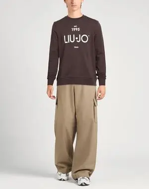 LIU •JO MAN Dark Cotton Sweatshirt With Print