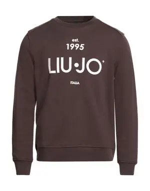 LIU •JO MAN Dark Cotton Sweatshirt With Print