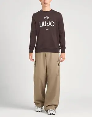 LIU •JO MAN Dark Cotton Sweatshirt With Print