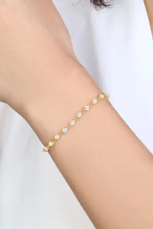 MINT & LILY Wrapped In Crystals Bracelet - 18k Gold Over Sterling Silver