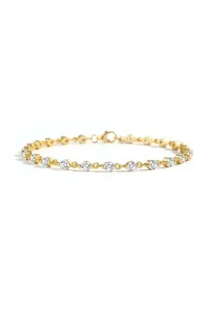 MINT & LILY Wrapped In Crystals Bracelet - 18k Gold Over Sterling Silver