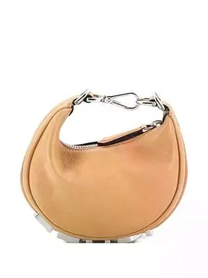 Fendi Graphy Leather Nano Hobo Bag - Neutrals