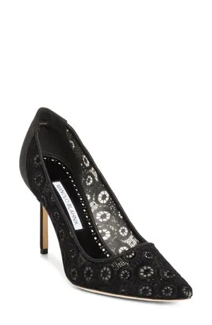 Manolo Blahnik Bb Lace Pointed-toe Pump