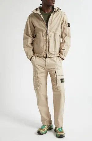 Stone Island Hooded Water Repellent Jacket - Desert