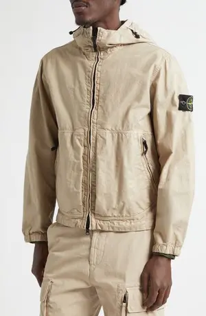 Stone Island Hooded Water Repellent Jacket - Desert