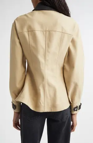 Veronica Beard Talla Water Repellent Cotton Jacket - Sand