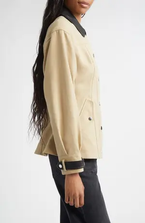 Veronica Beard Talla Water Repellent Cotton Jacket - Sand