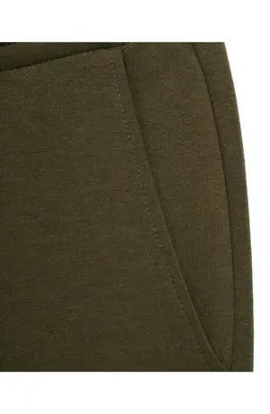 Mango Knit Drawstring Pants - Olive Green