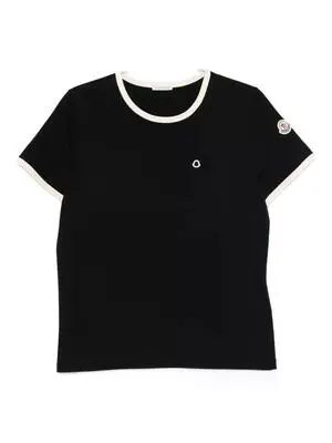 Moncler Logo Embroidery Pocket T-shirt - Black