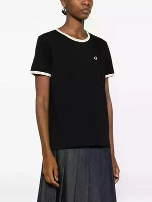 Moncler Logo Embroidery Pocket T-shirt - Black