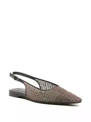 Brunello Cucinelli Embellished Pointed Flat Pumps