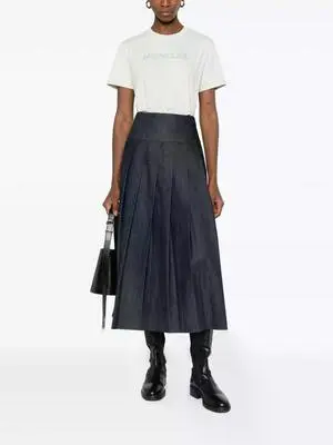 Moncler Logo-embroidered T-shirt - Neutrals